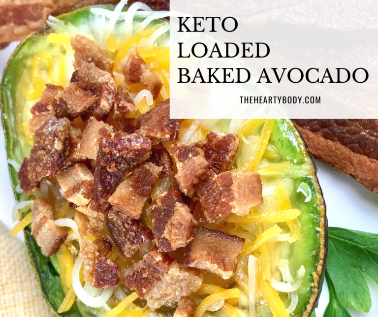Keto Loaded Baked Avocado - TheHeartyBody