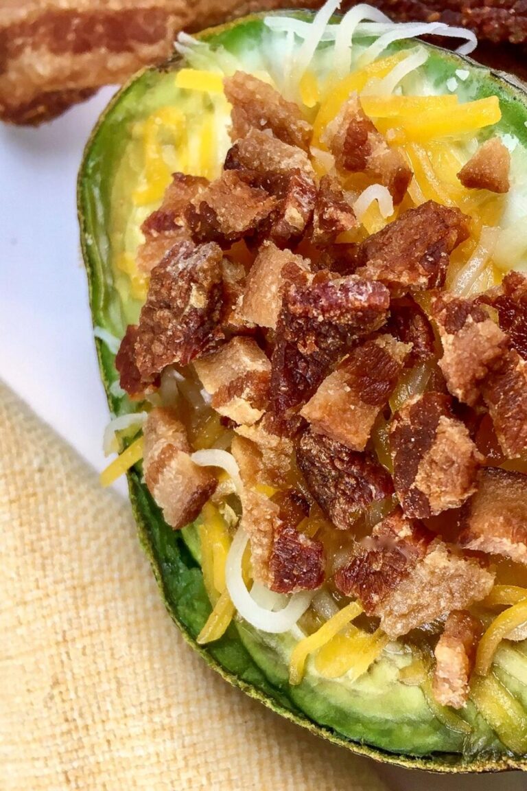 Keto Loaded Baked Avocado - TheHeartyBody